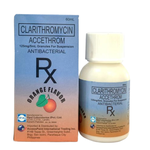 ACCETHROM Clarithromycin 125mg / 5mL Granules For Oral Suspension 60mL ...